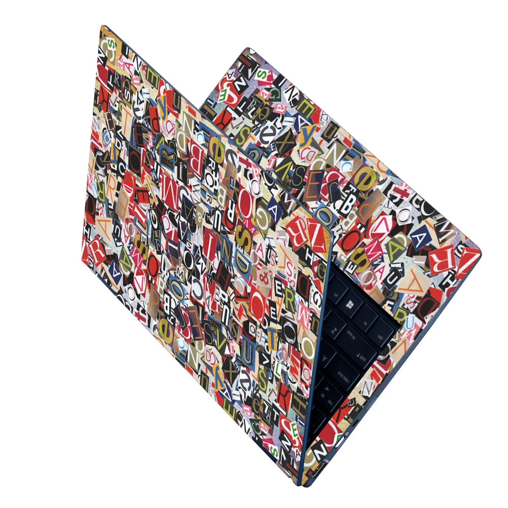 Shop Digital Collage Newspaper Clippings Laptop Skin | Buy Online Now ...