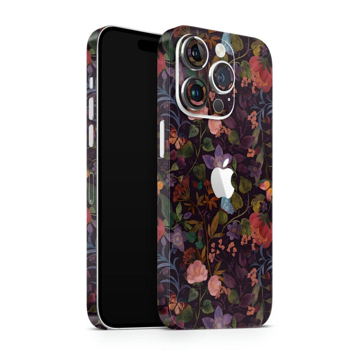 Mobile Skin Wrap Dark Floral Art : Protect Your Phone and Add a Touch ...