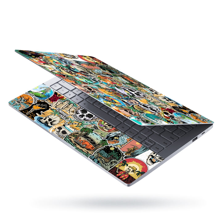 Shop Summer Skull Sticker Bomb Laptop Skin | Buy Online Now – SkinsLegend