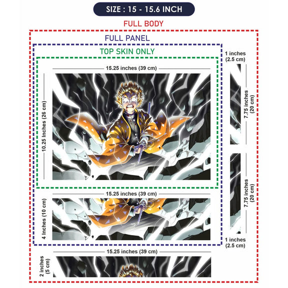 Shop Zenitsu Agatsuma Cool Demon Slayer Laptop Skin | Buy Online Now ...
