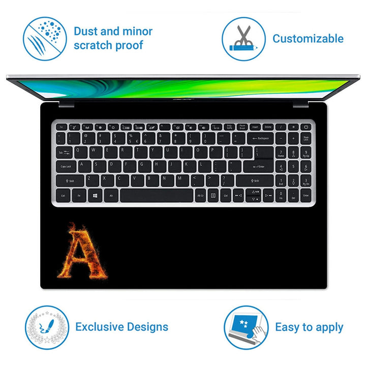 Shop A Letter Fire Laptop Skin | Buy Online Now – SkinsLegend