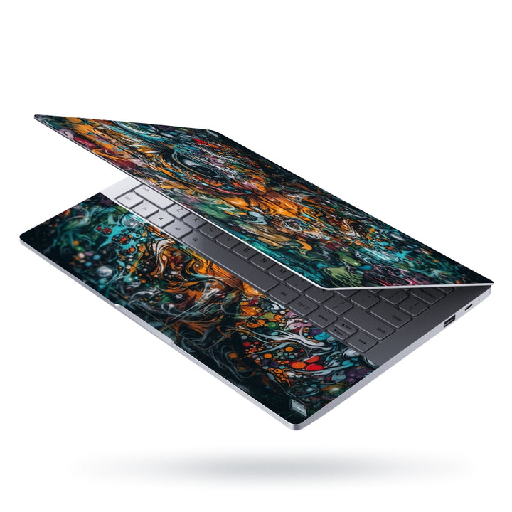Shop Vibrant Colors Painted Chaotic Back Laptop Skin | Buy Online Now ...