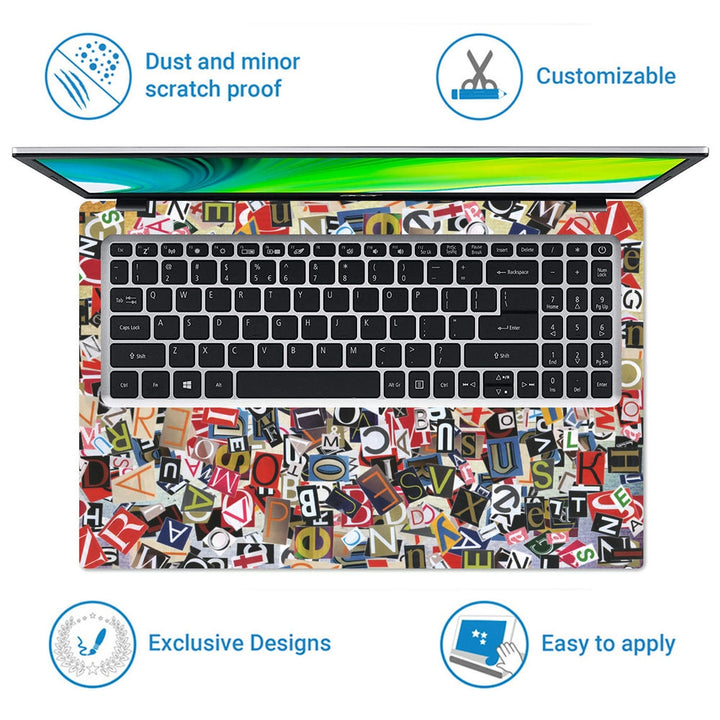 Shop Digital Collage Newspaper Clippings Laptop Skin | Buy Online Now ...