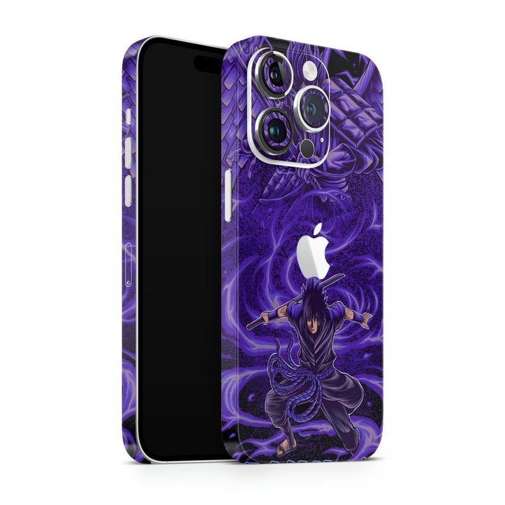 Mobile Skin Wrap Anime Sasuke Uchiha Blue Design : Protect Your Phone ...