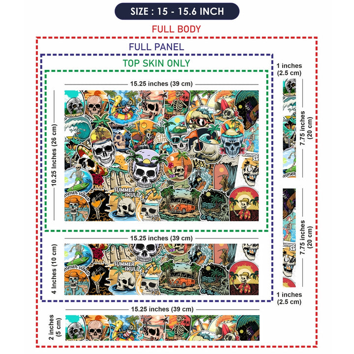 Shop Summer Skull Sticker Bomb Laptop Skin | Buy Online Now – SkinsLegend