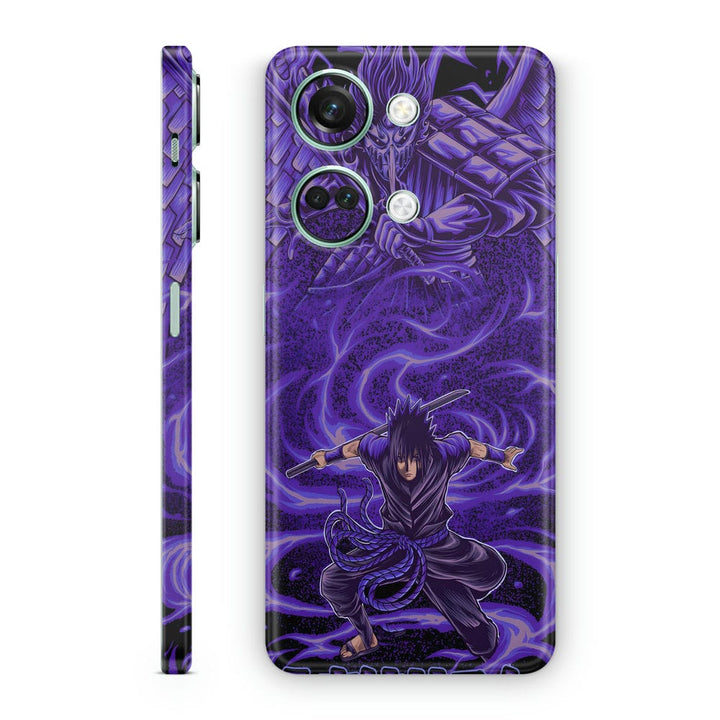 Mobile Skin Wrap Anime Sasuke Uchiha Blue Design : Protect Your Phone ...