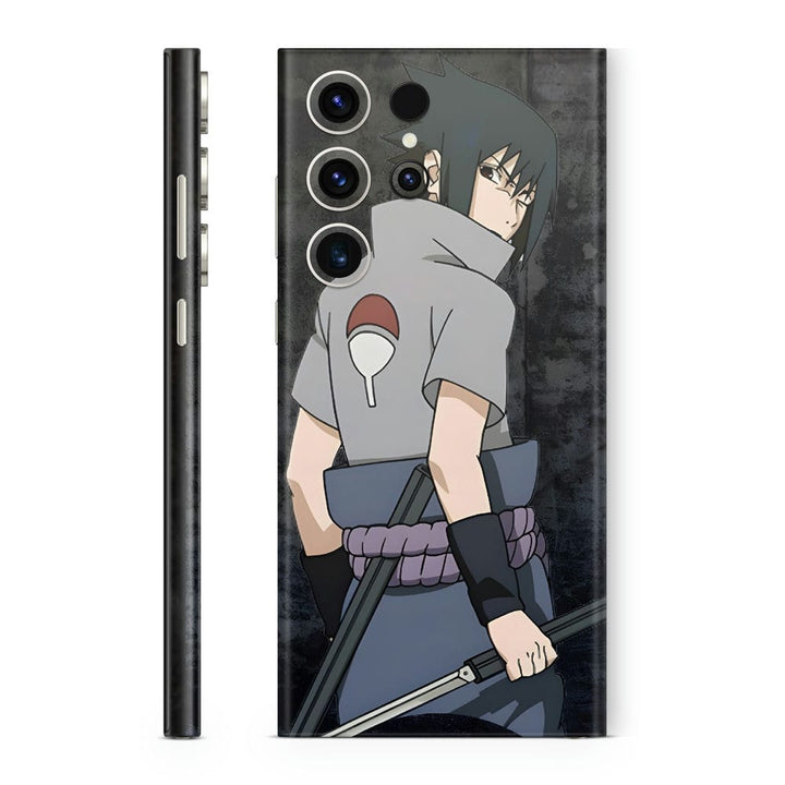 Mobile Skin Wrap Anime Sasuke Uchiha Back View : Protect Your Phone and ...