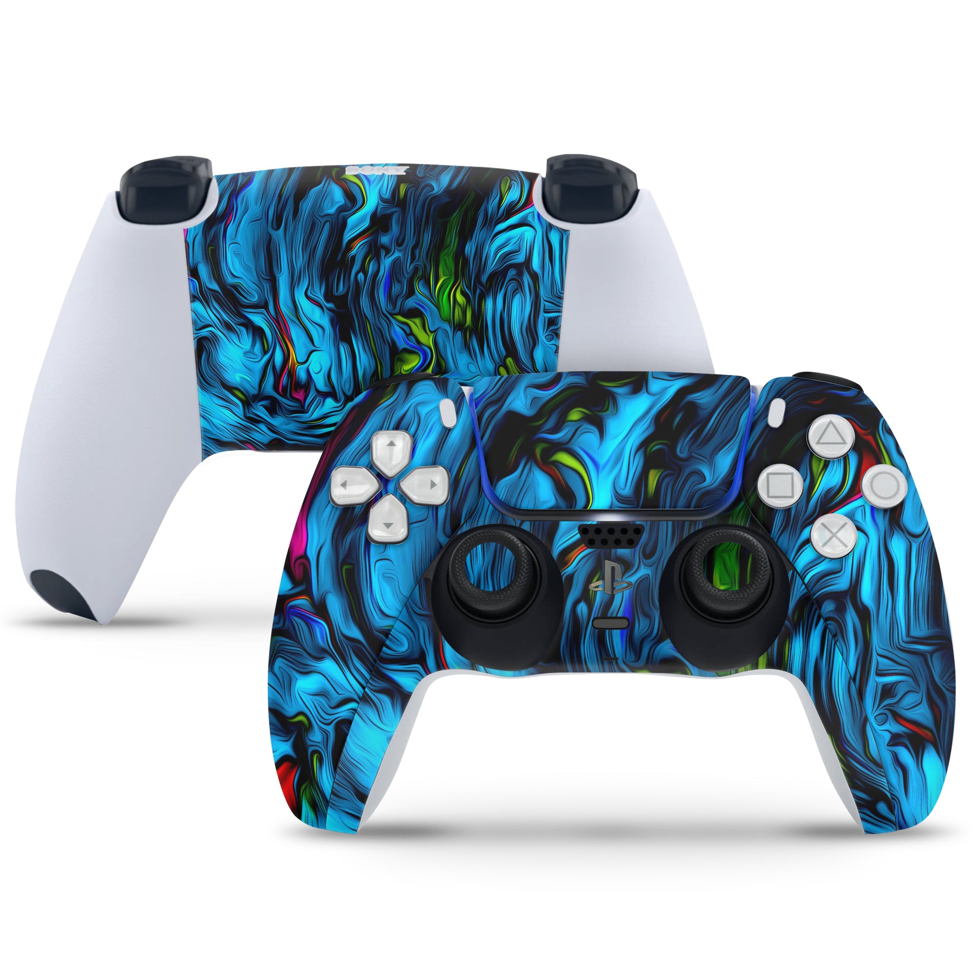 PlayStation 5 Controller Skin - Abstract Blue Design – SkinsLegend