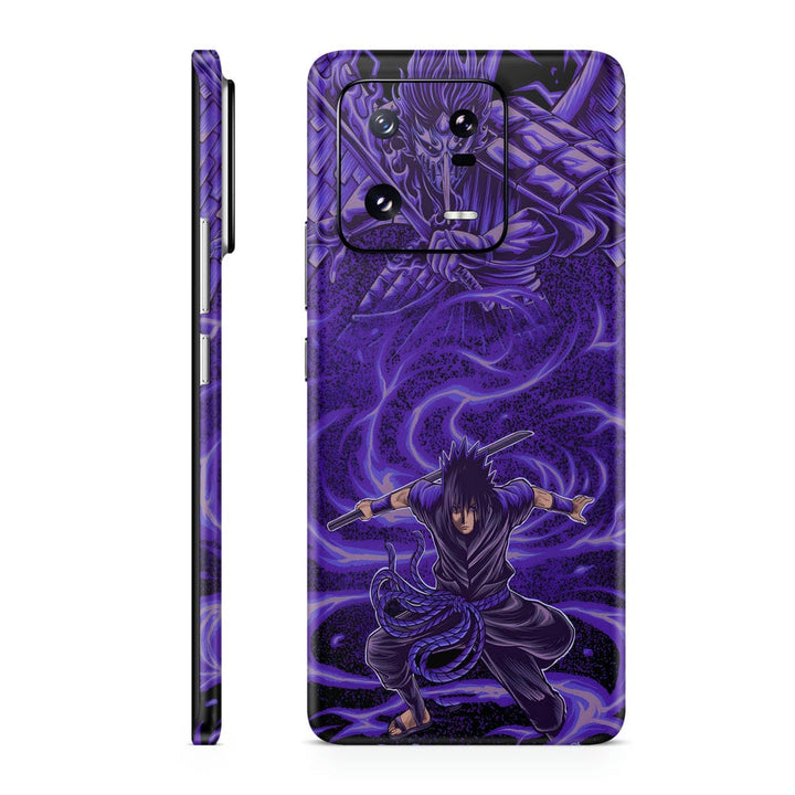 Mobile Skin Wrap Anime Sasuke Uchiha Blue Design : Protect Your Phone ...