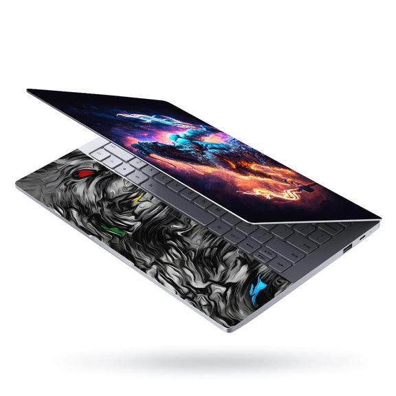 Shop Lord Shiva Fire Art Purple Black Shaded Laptop Skin | Buy Online ...