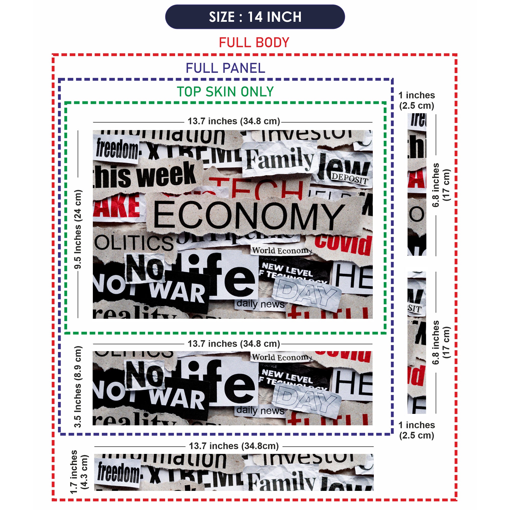 Shop Economy Paper Cut Design Laptop Skin | Buy Online Now – SkinsLegend