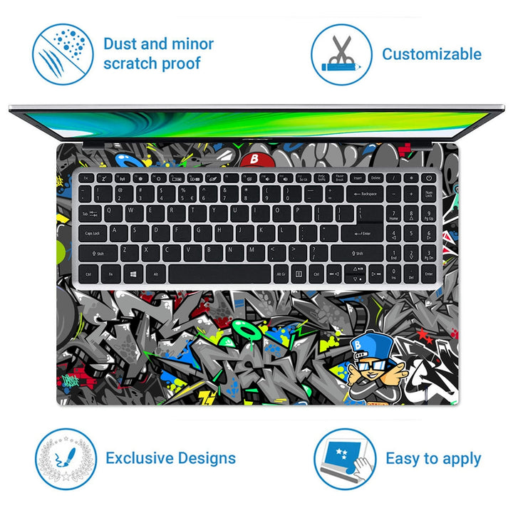 Shop Abstract Dark Urban Graffiti Laptop Skin | Buy Online Now ...