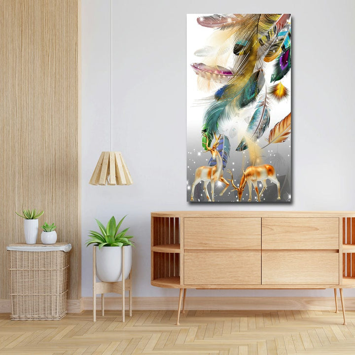 Canvas Painting - Feather Fall Art Portrait – SkinsLegend