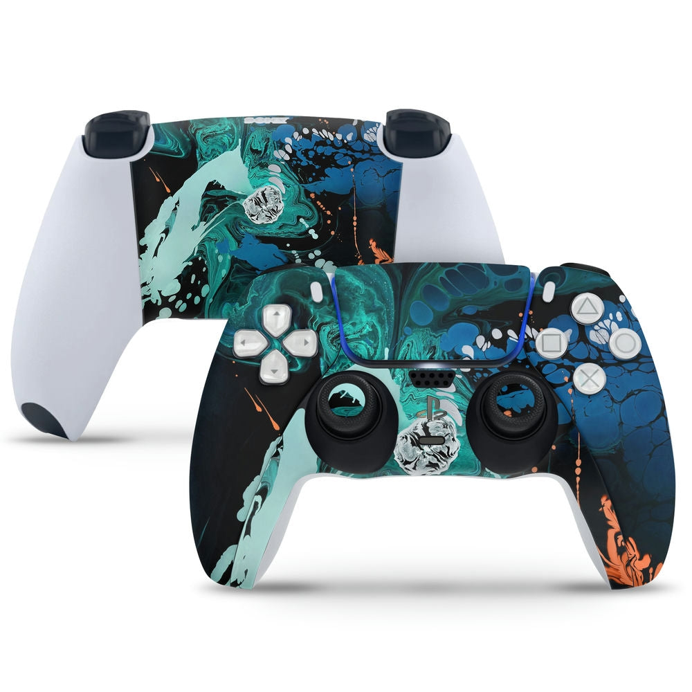 PlayStation 5 Controller Skin - Blue Stone Art Abstract – SkinsLegend