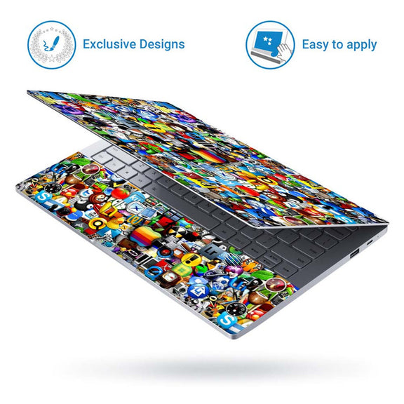 Full Panel Laptop Skin - Apple Sticker Bomb – SkinsLegend