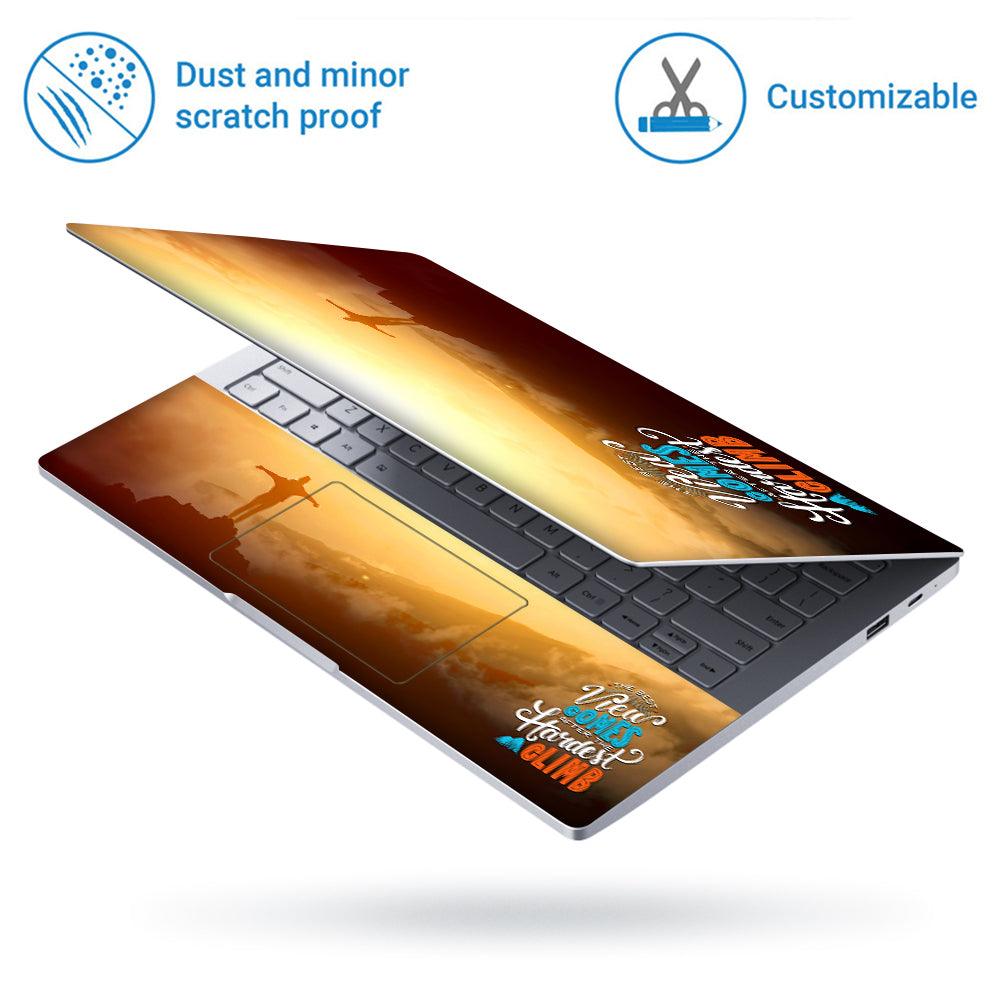 Techfit Full Panel Laptop Skin - Best View Hardest Climb – SkinsLegend