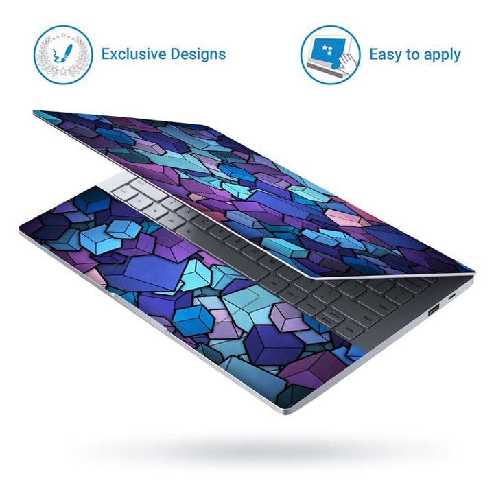 Full Panel Laptop Skin - Blue Multicolor Cubes – SkinsLegend