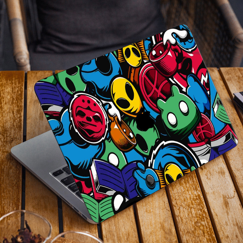 Laptop Skin for Apple MacBook - Comic Faces Graffiti – SkinsLegend