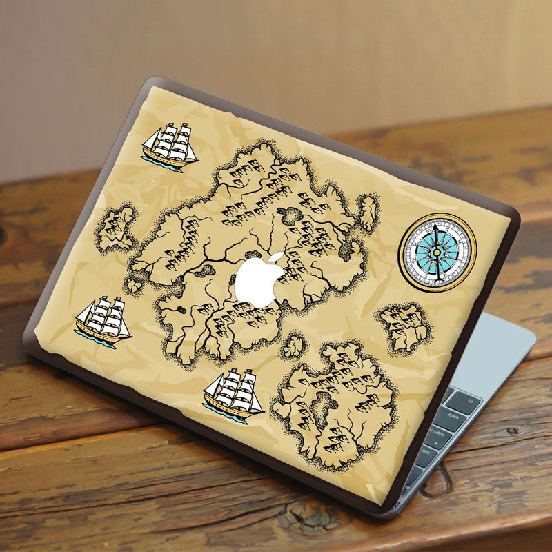 Laptop Skin for Apple MacBook - Compass Map Brown – SkinsLegend