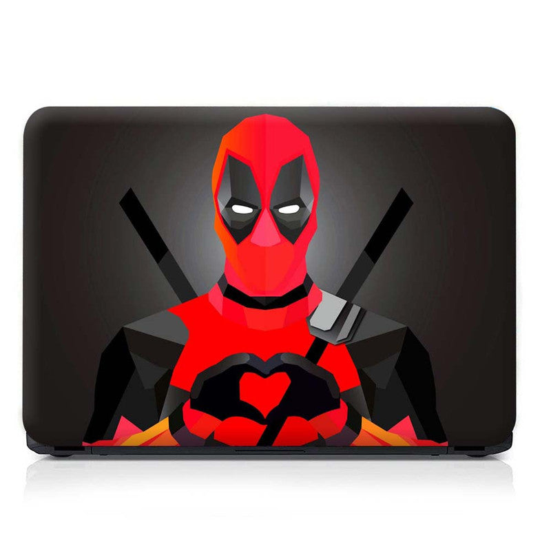 Full Panel Laptop Skin - Deadpool Love Symbol – SkinsLegend