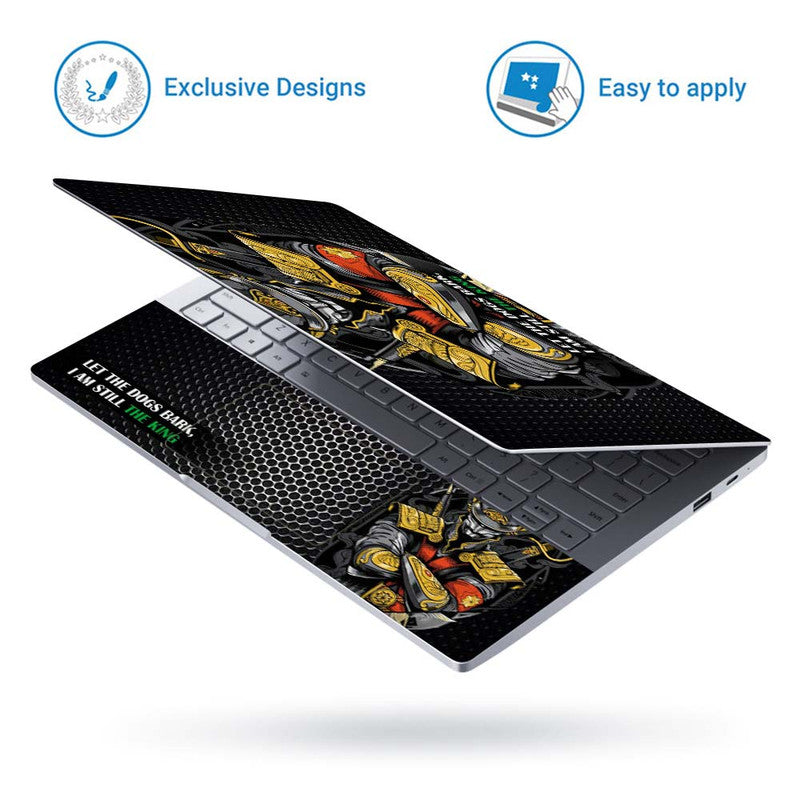 Full Panel Laptop Skin - Dogs Bark the King – SkinsLegend