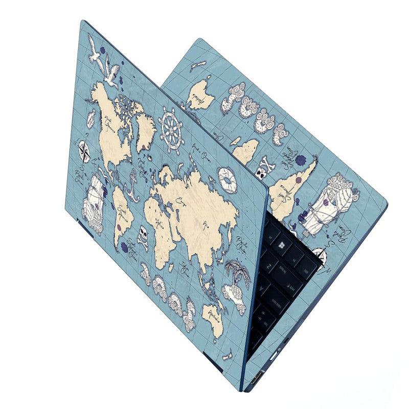 Laptop Skin - Hand Drawn Vintage World Map – SkinsLegend