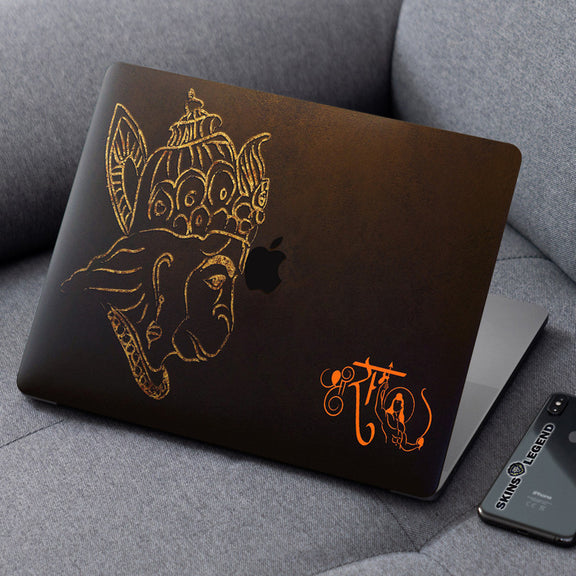 Laptop Skin for Apple MacBook - Golden Hanuman Shri Ram – SkinsLegend