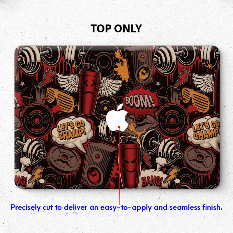 Laptop Skin for Apple MacBook - Gym in Graffiti Style – SkinsLegend