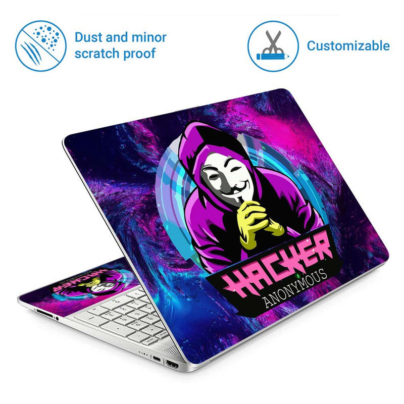 Full Panel Laptop Skin - Hacker Anonymous Colorful Abstract – SkinsLegend