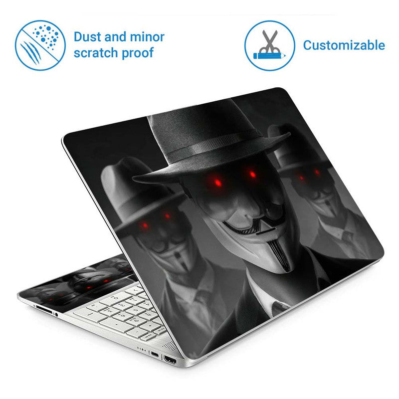 Full Panel Laptop Skin - Hacker Anonymous Evil – SkinsLegend