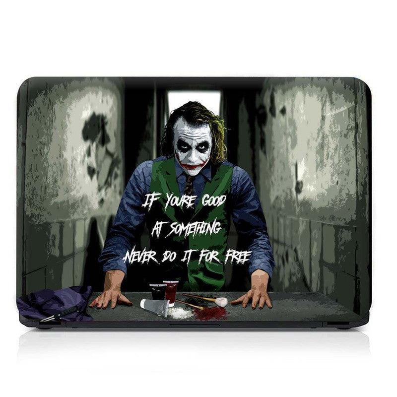 Full Panel Laptop Skin - Jocker Quotes Good At Something – SkinsLegend