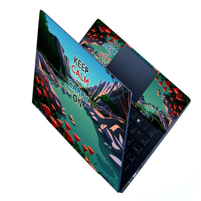 Full Panel Laptop Skin - Keep Calm Lake View – SkinsLegend