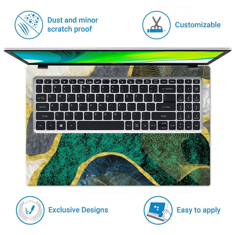 Laptop Skin - Golden Highlighter On Grey Rock for 15.6 inch Laptop ...