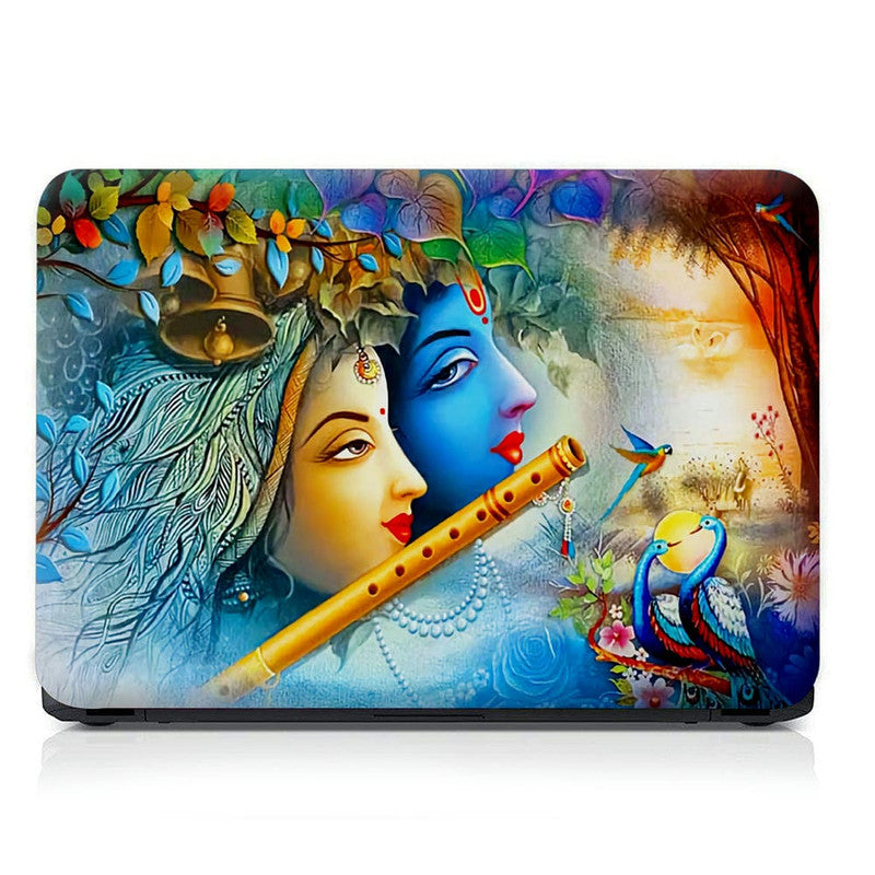 Laptop Skin - Radha Krishna Flute Painting for 15.6 inch Laptop ...