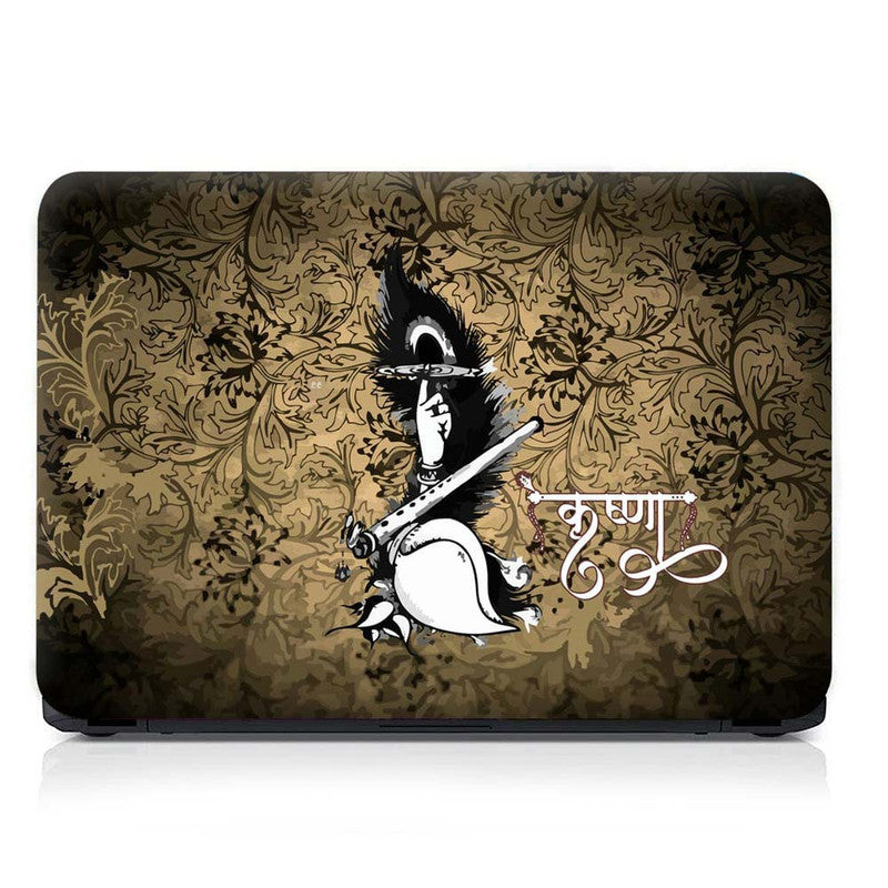 Full Panel Laptop Skin - Lord Krishna Flute Feather – SkinsLegend