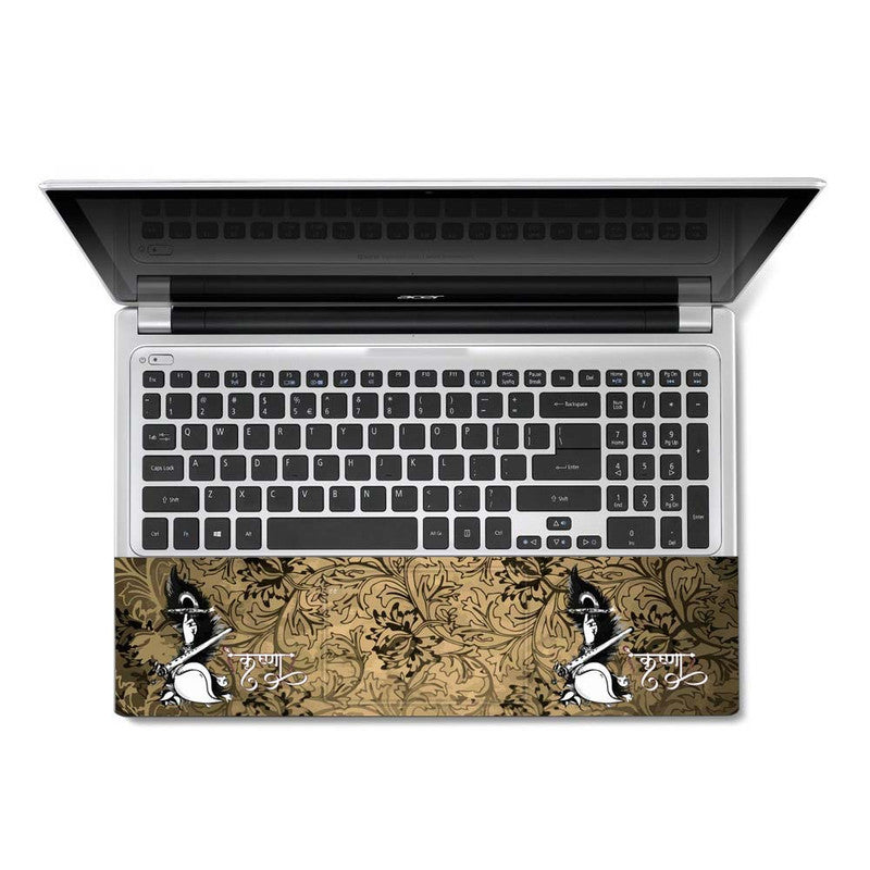 Full Panel Laptop Skin - Lord Krishna Flute Feather – SkinsLegend