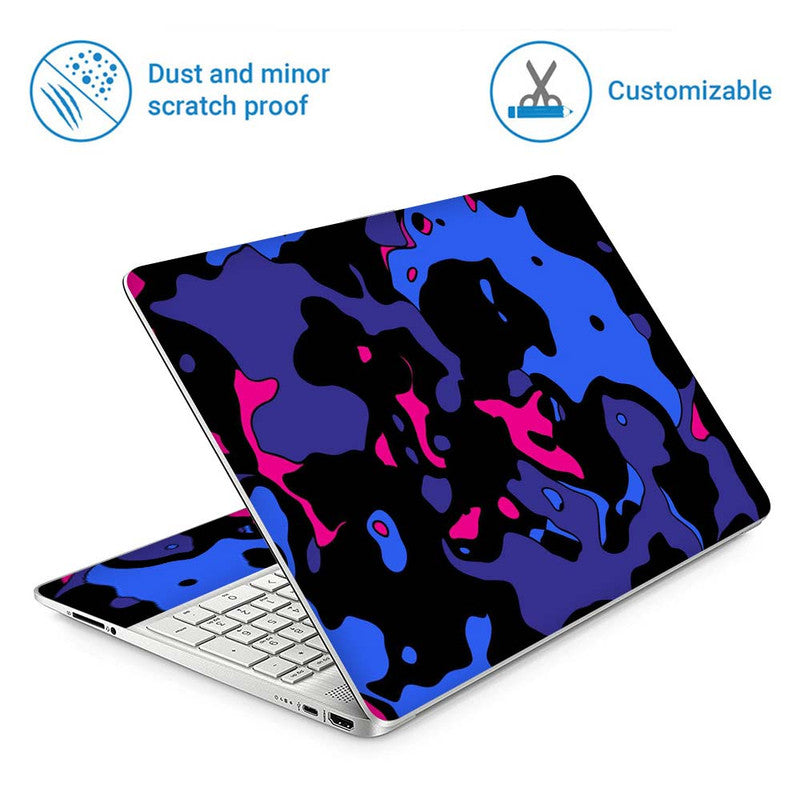 Full Panel Laptop Skin - Megenta Blue Neon Art – SkinsLegend