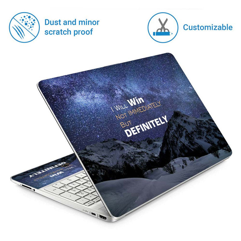 Full Panel Laptop Skin - Mountains Glacier Quotes – SkinsLegend