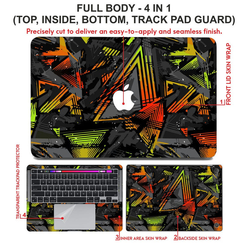 Laptop Skin for Apple MacBook - Neon Graffiti Triangle – SkinsLegend