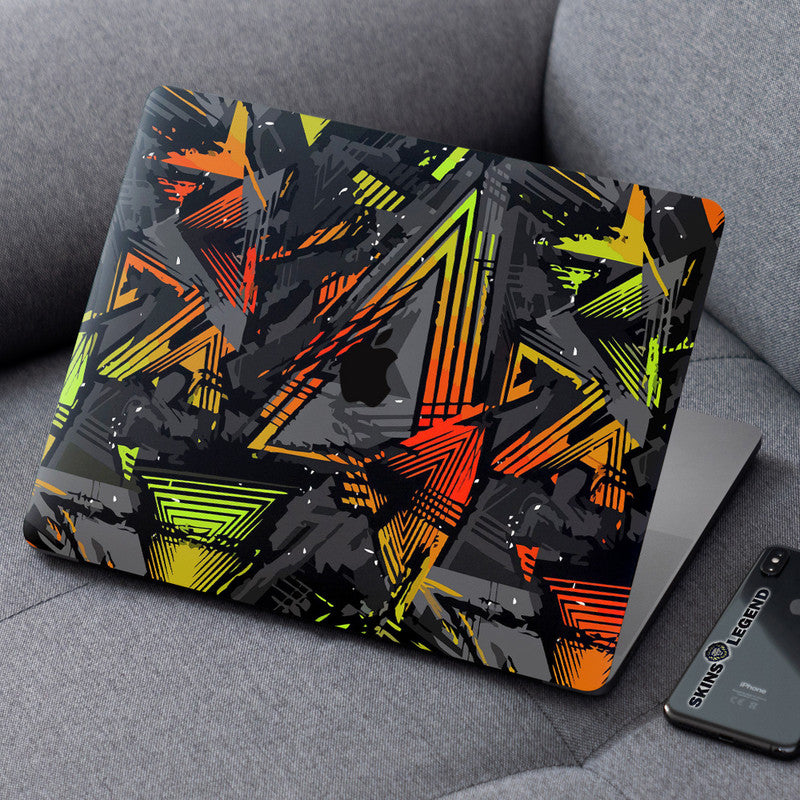 Laptop Skin for Apple MacBook - Neon Graffiti Triangle – SkinsLegend