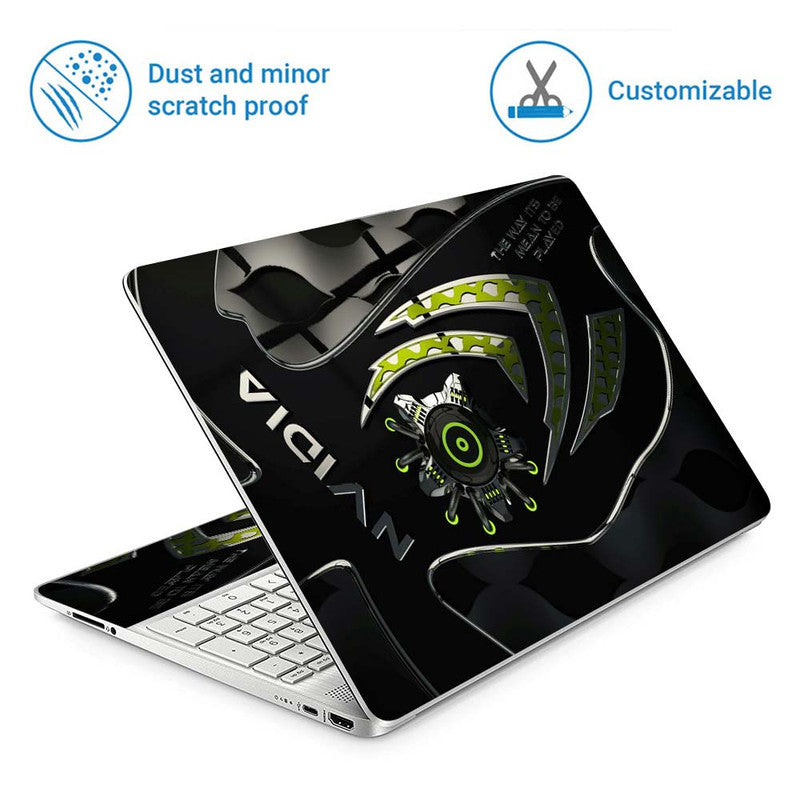 Full Panel Laptop Skin - Nvidia Gear Black – SkinsLegend