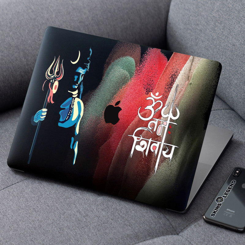 Laptop Skin for Apple MacBook - Om Namah Shivay Multicolour Icing Desi ...