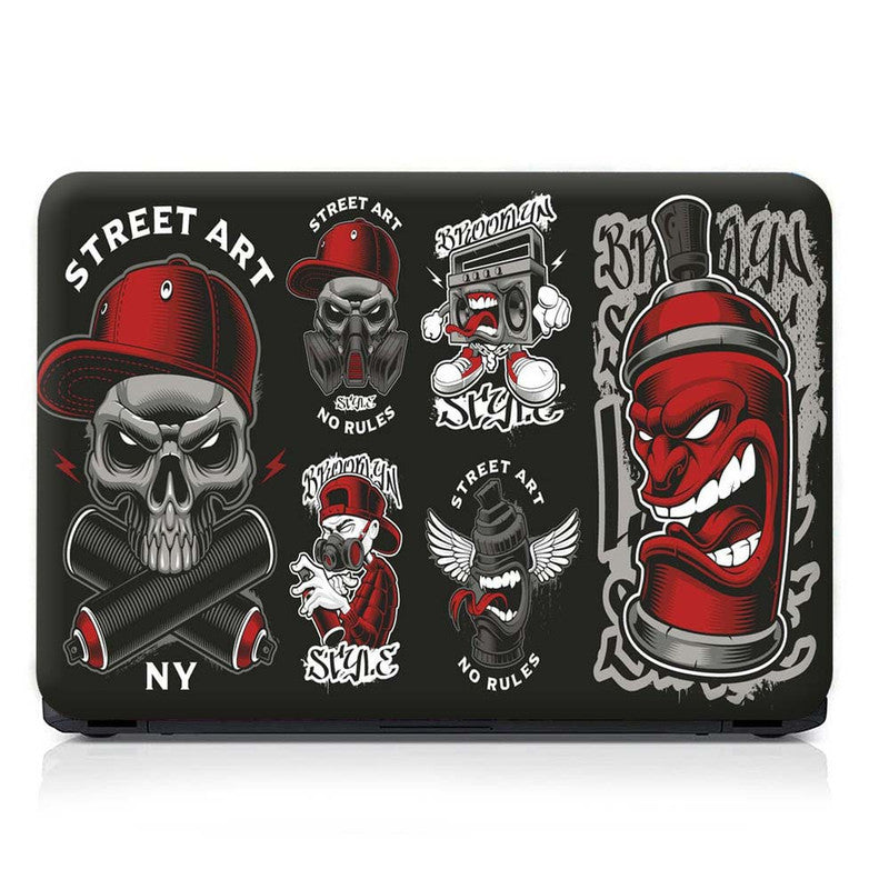 Full Panel Laptop Skin - Set of Symbols Graffiti Art – SkinsLegend