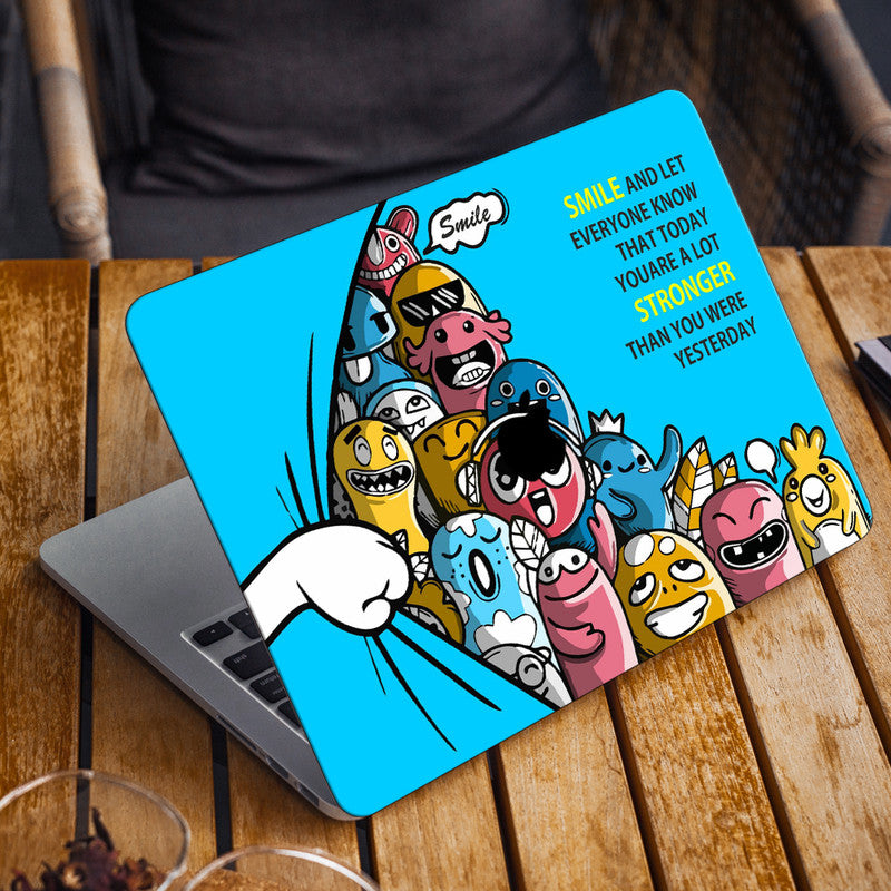 Laptop Skin for Apple MacBook - Smile Stronger Graffiti – SkinsLegend