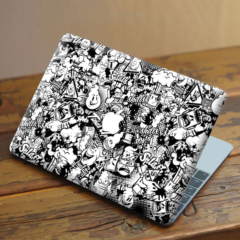 Laptop Skin for Apple MacBook - Splash Black Art – SkinsLegend