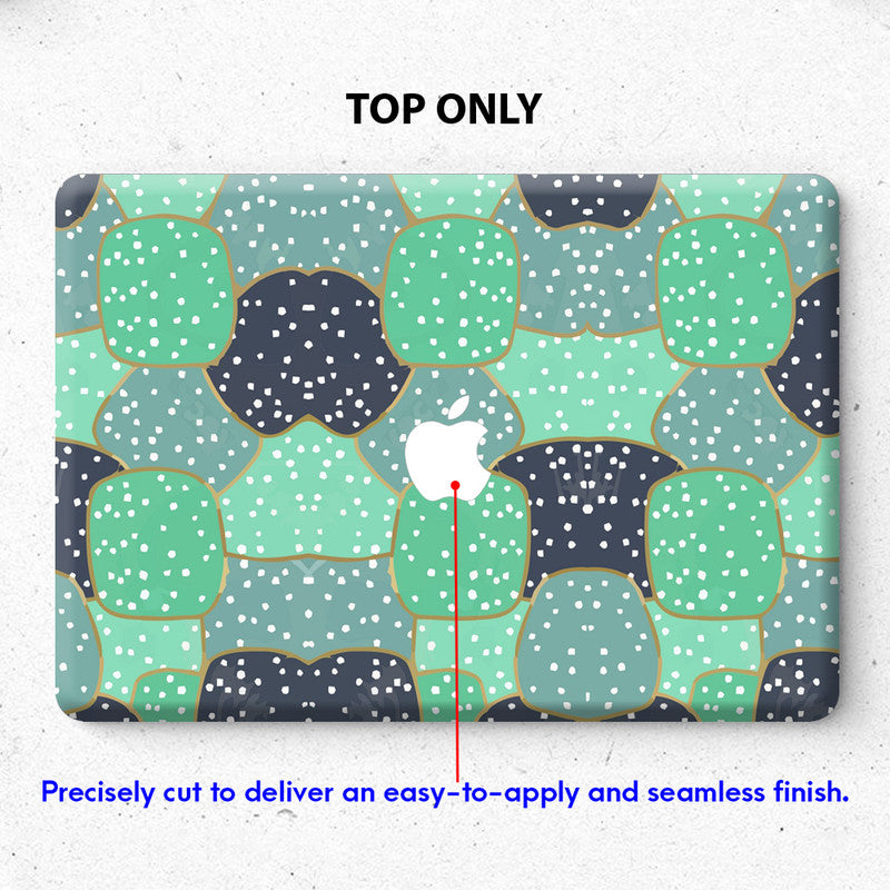 Laptop Skin for Apple MacBook - White Dots on Green Bubbles – SkinsLegend