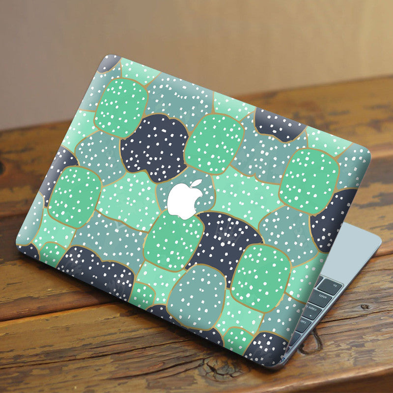Laptop Skin for Apple MacBook - White Dots on Green Bubbles – SkinsLegend