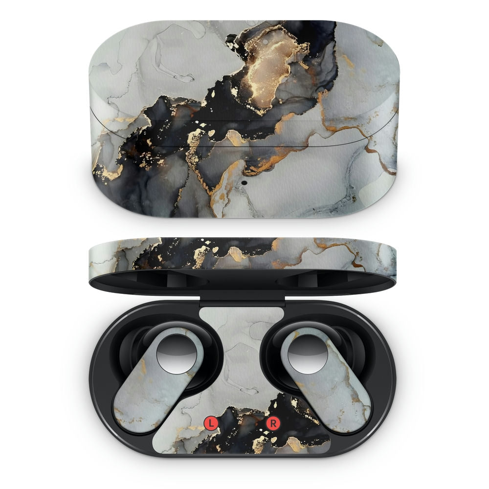 Enhance Your Oneplus Nord Buds with Black Grey Shaded Marble Earbud ...