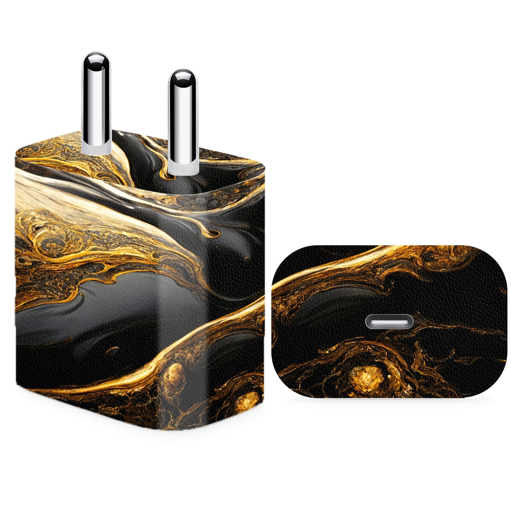 Shop Golden Black Lava Design Charger Skin | Buy Online Now – SkinsLegend