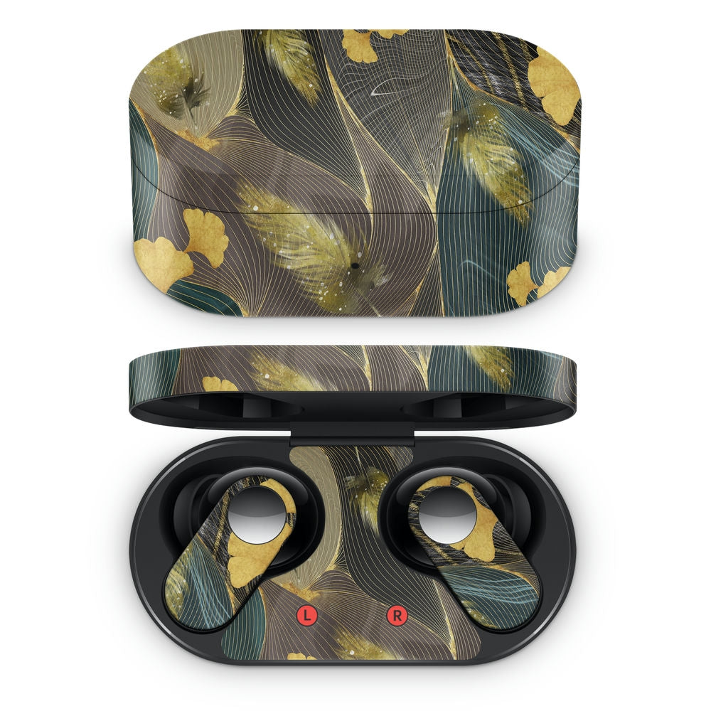 Enhance Your Oneplus Nord Buds with Golden Petals on Leaf Design Earbud ...